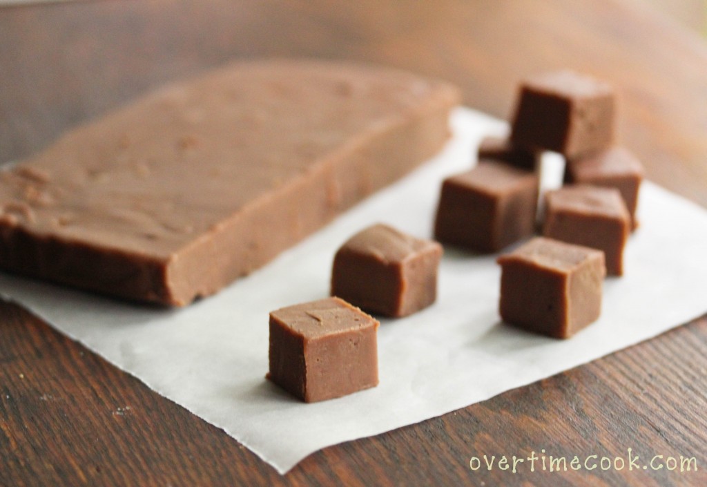 Homemade Milk Chocolate Fudge - Overtime Cook