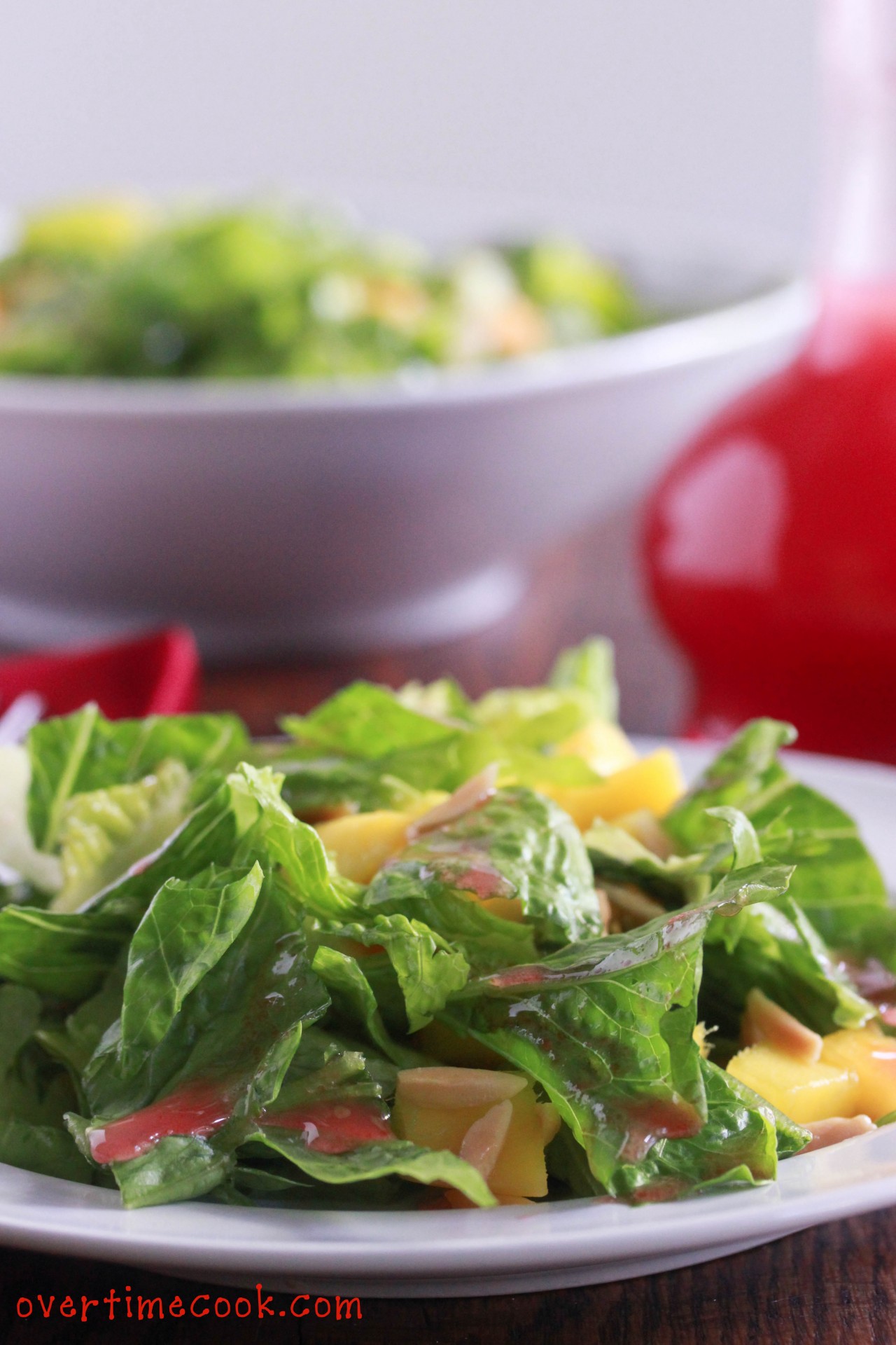 Fruity Salad with Raspberry Zinger Vinaigrette - Overtime Cook
