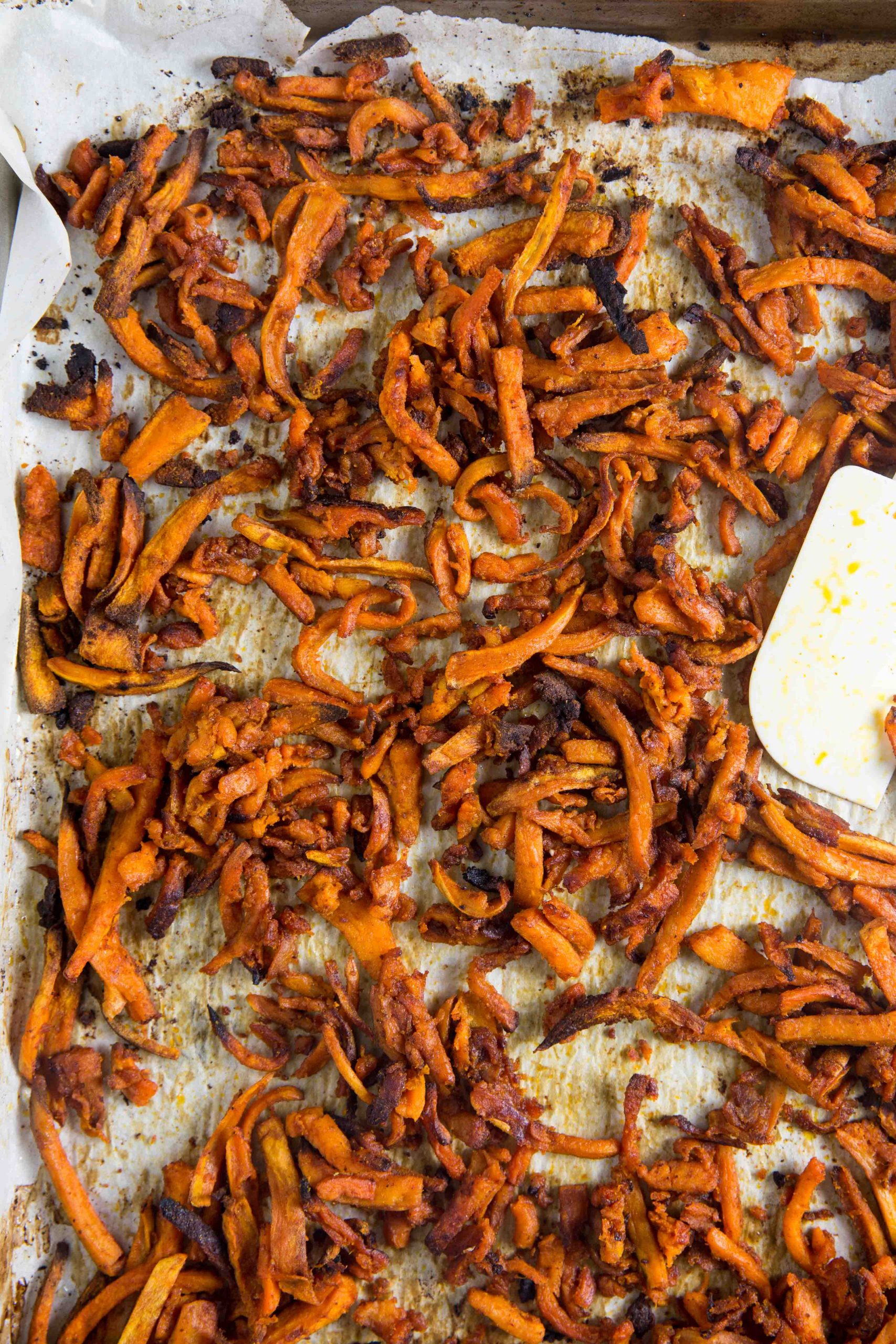 Barbecue Sweet Potato Shoestring Fries - Overtime Cook