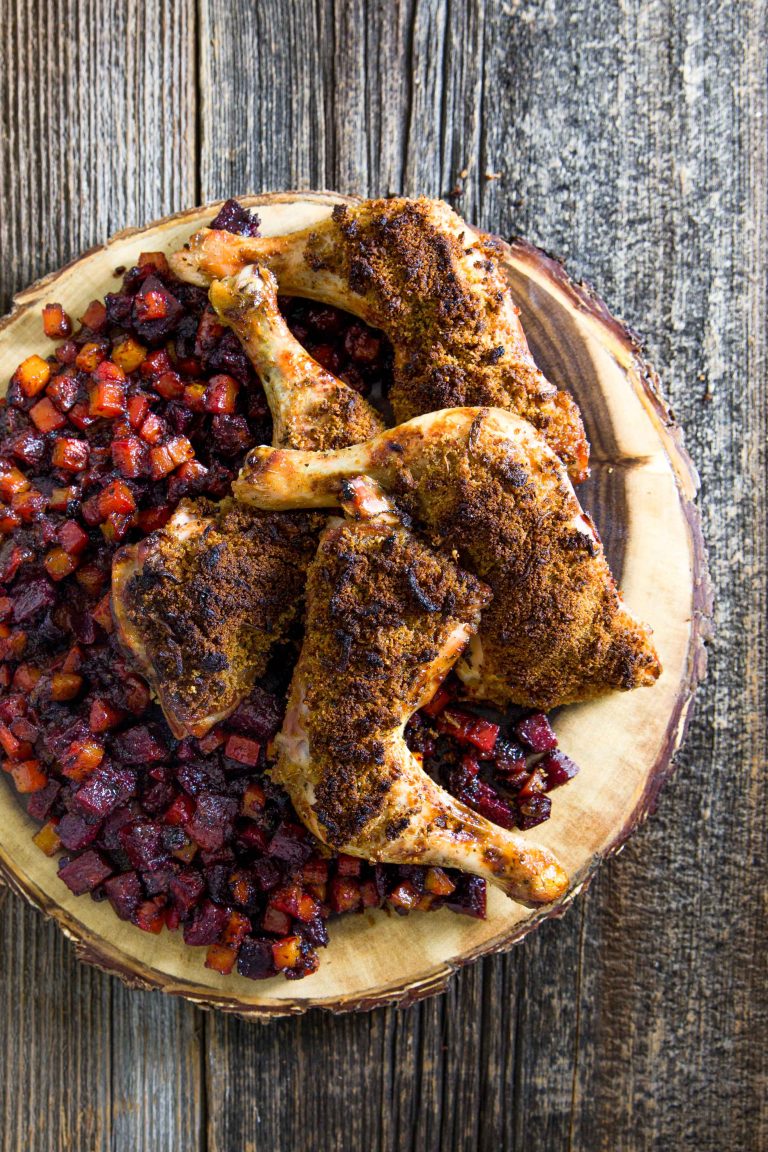 Honey Balsamic Chicken with Butternut Squash and Beets - Overtime Cook