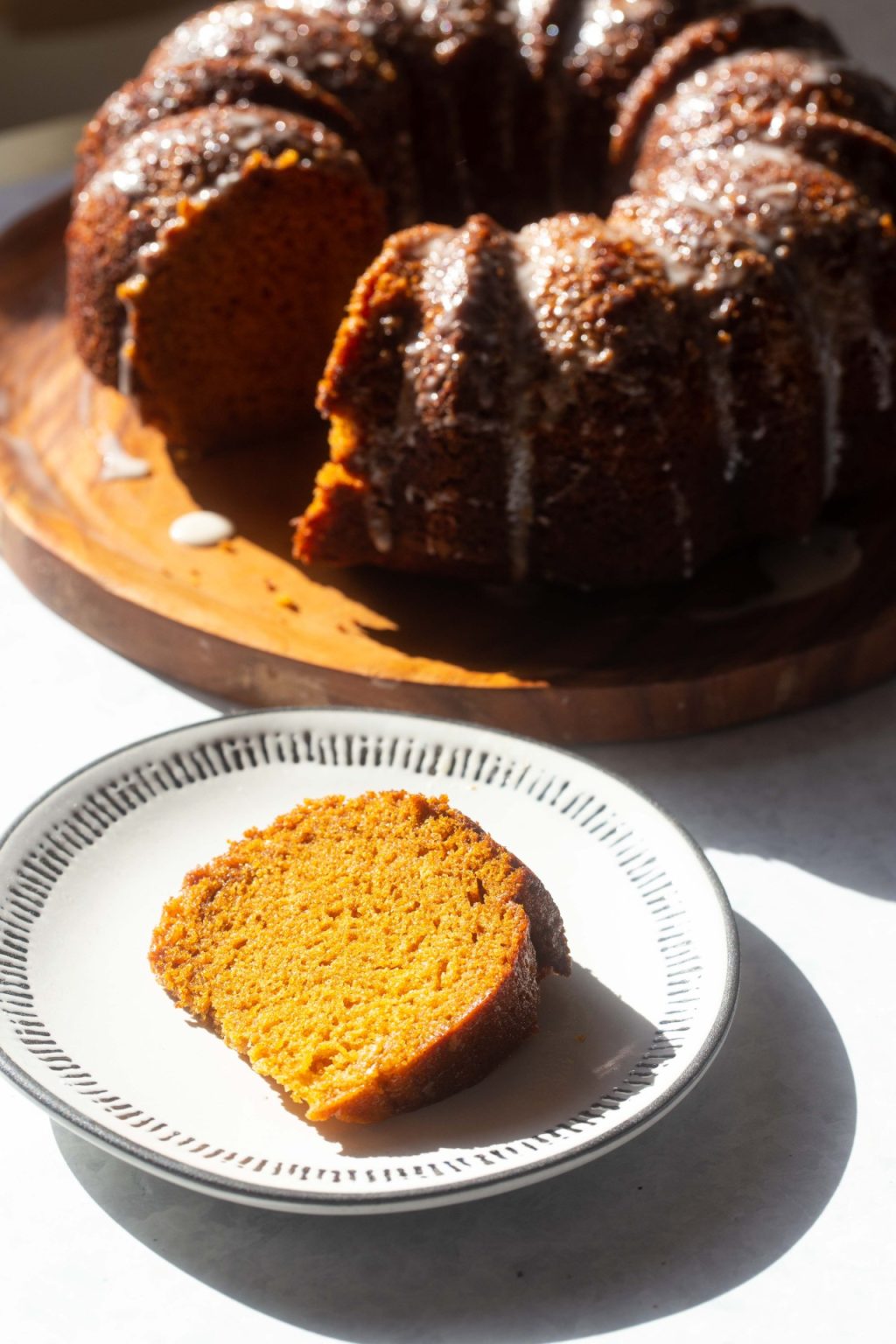 Honey Pumpkin Bundt Cake - Overtime Cook