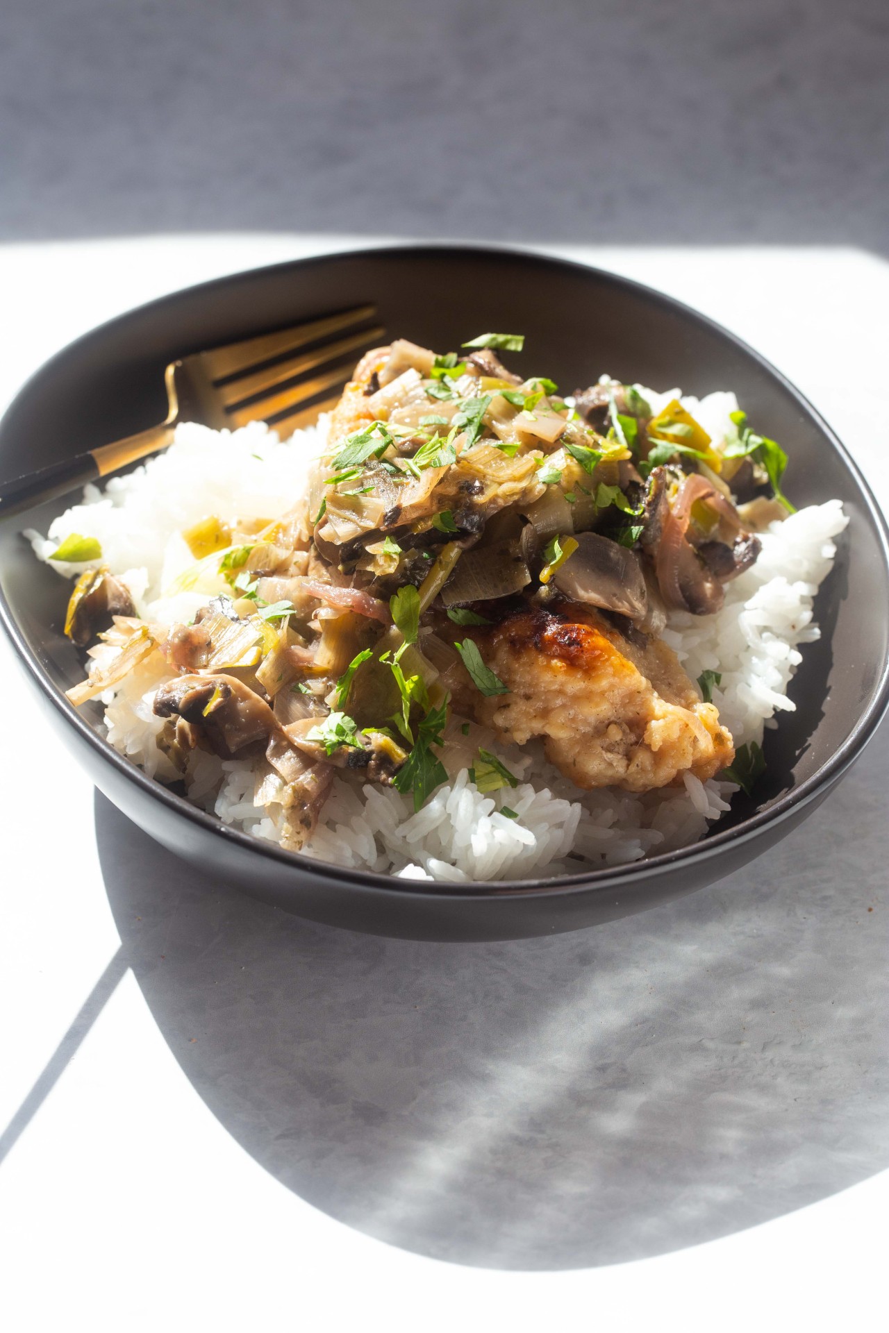 Mushroom and Leek Chicken Cutlets - Overtime Cook