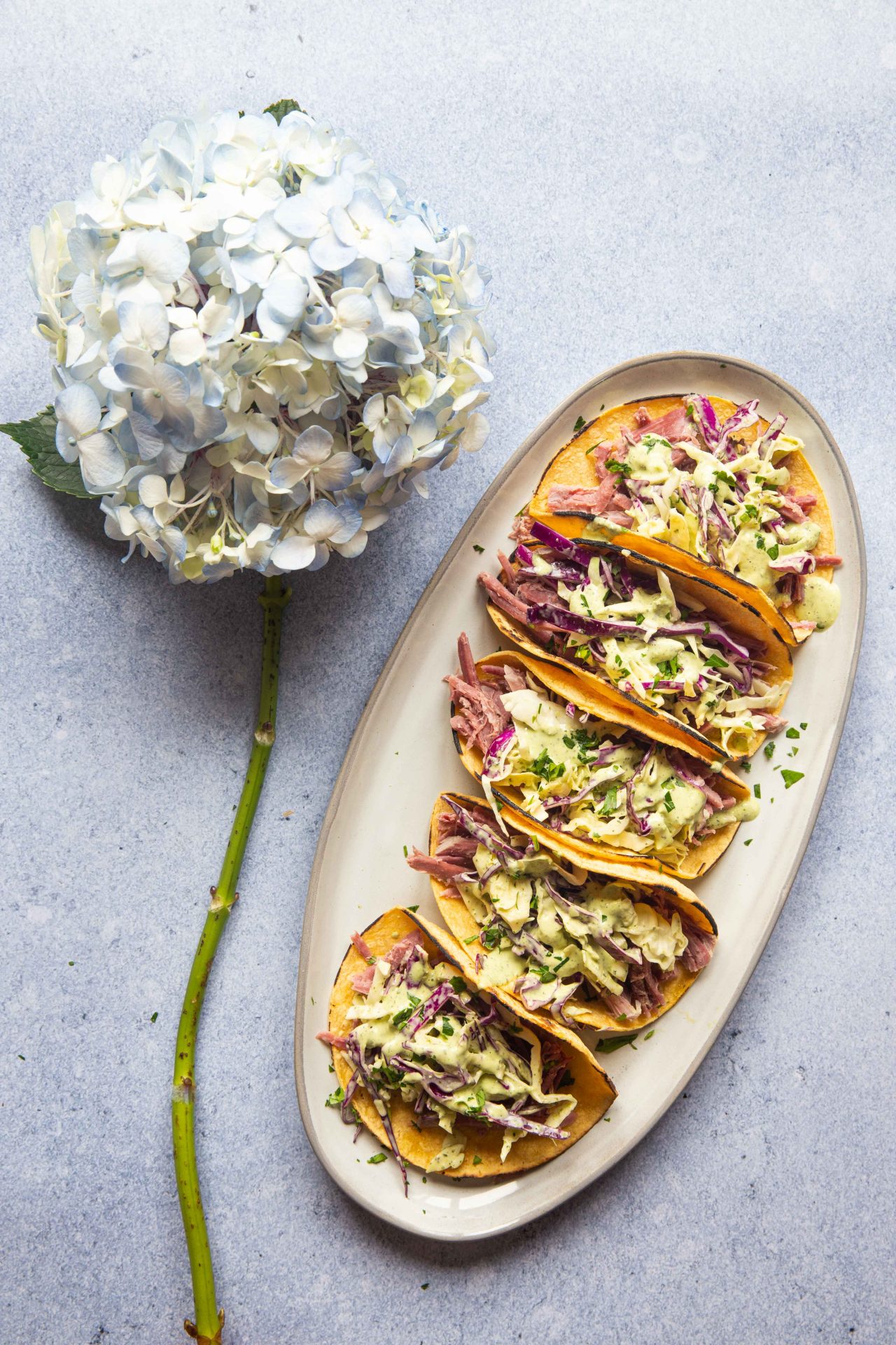 Pulled Corned Beef Tacos - Overtime Cook